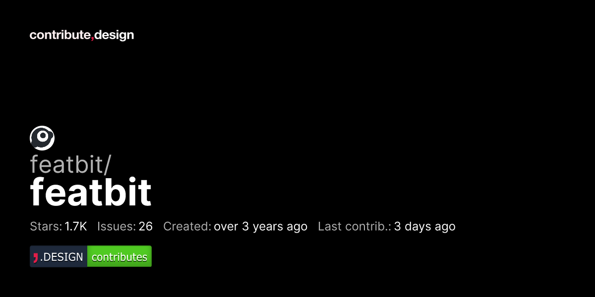 featbit/featbit – Open Source project – is open to design contributions.